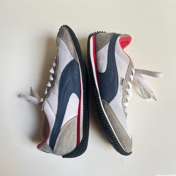 Puma | Shoes | Vintage Puma Speeder Mesh 2 White Limestone Gray Dark ...